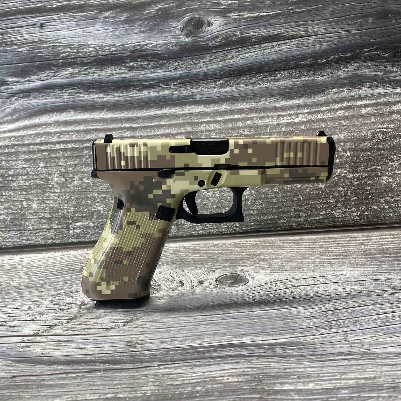 Universal Gun Skin - Premium Vinyl Pistol Sheet - Pixel Camo